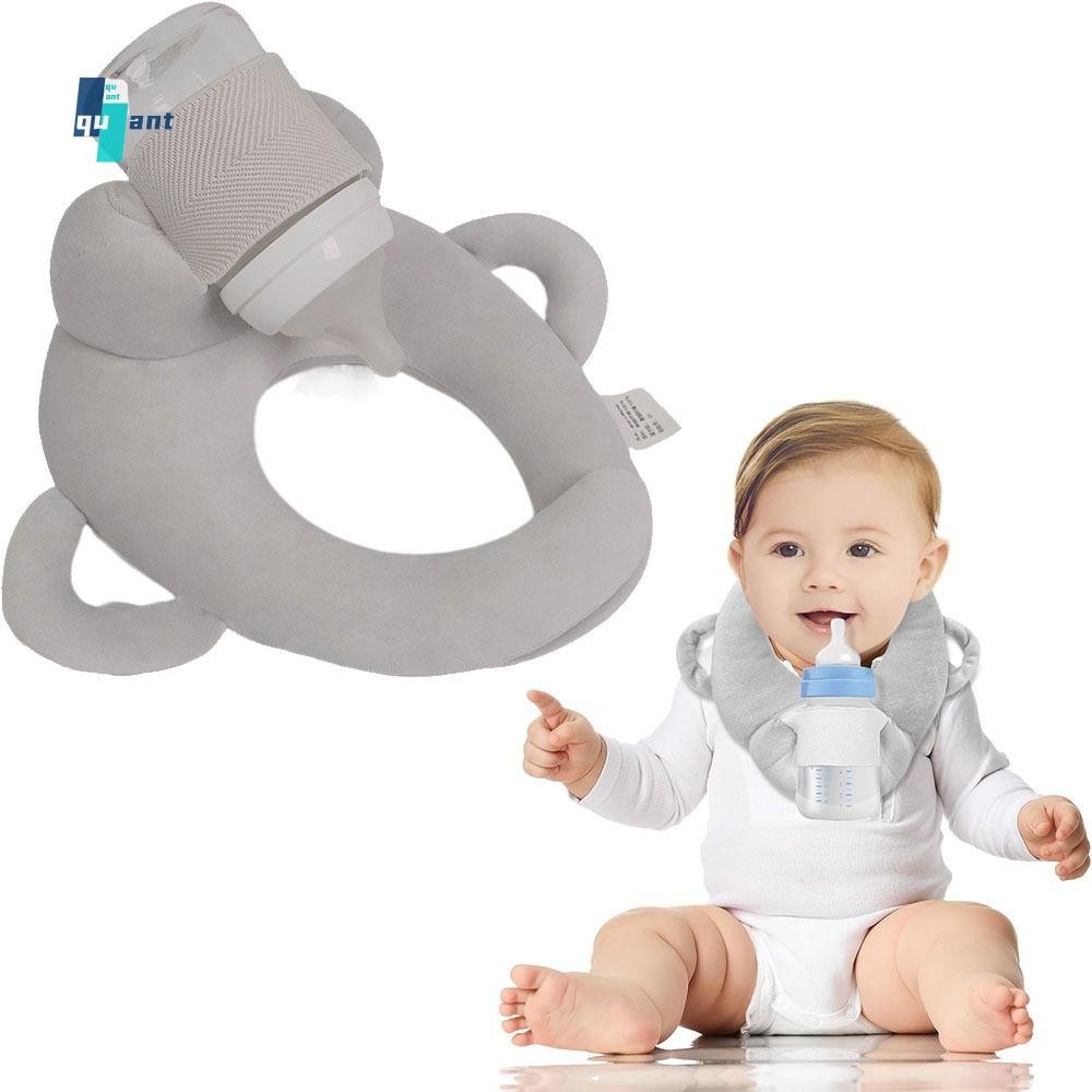 QUANTUMSKY หมอนให้นมทารกแรกเกิด, 2 ที่จับด้านข้างแฮนด์ฟรี Self Feeding ที่วางขวดนม, ล้างทําความ ...