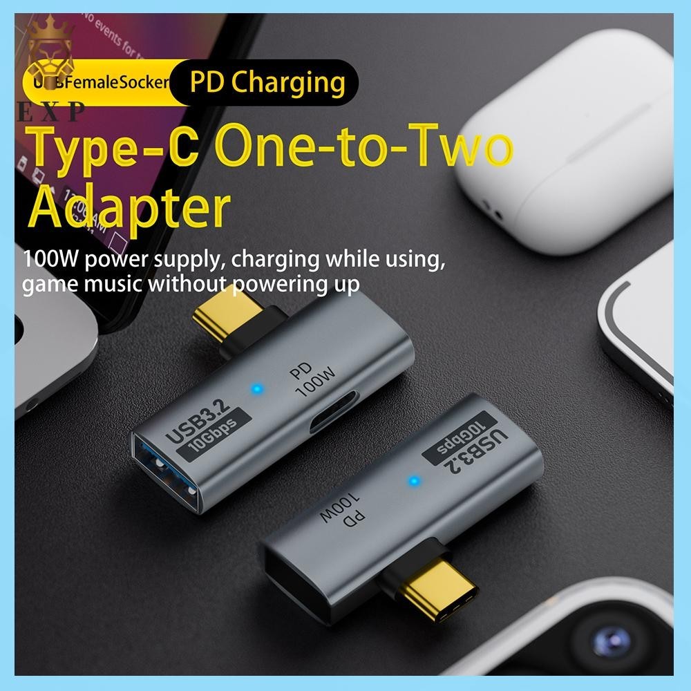[explosion1.th] Type C 3.2 OTG Splitter 10Gbps USB C to USB Adapter พร้อมการชาร์จ Type C 100W PD ...