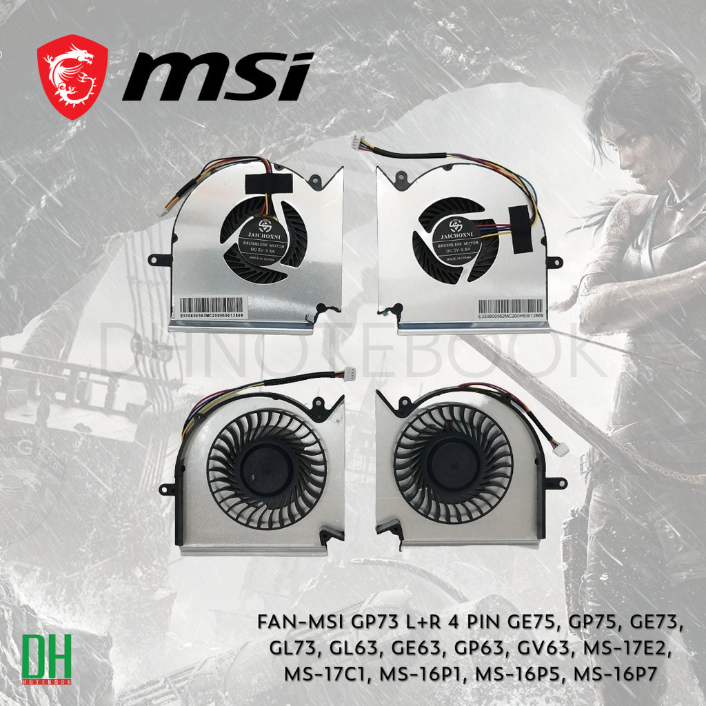 พัดลมระบายความร้อนสำหรับ MSI Gaming GE73 Raider RGB 8RE, 8RF, GL73 ...