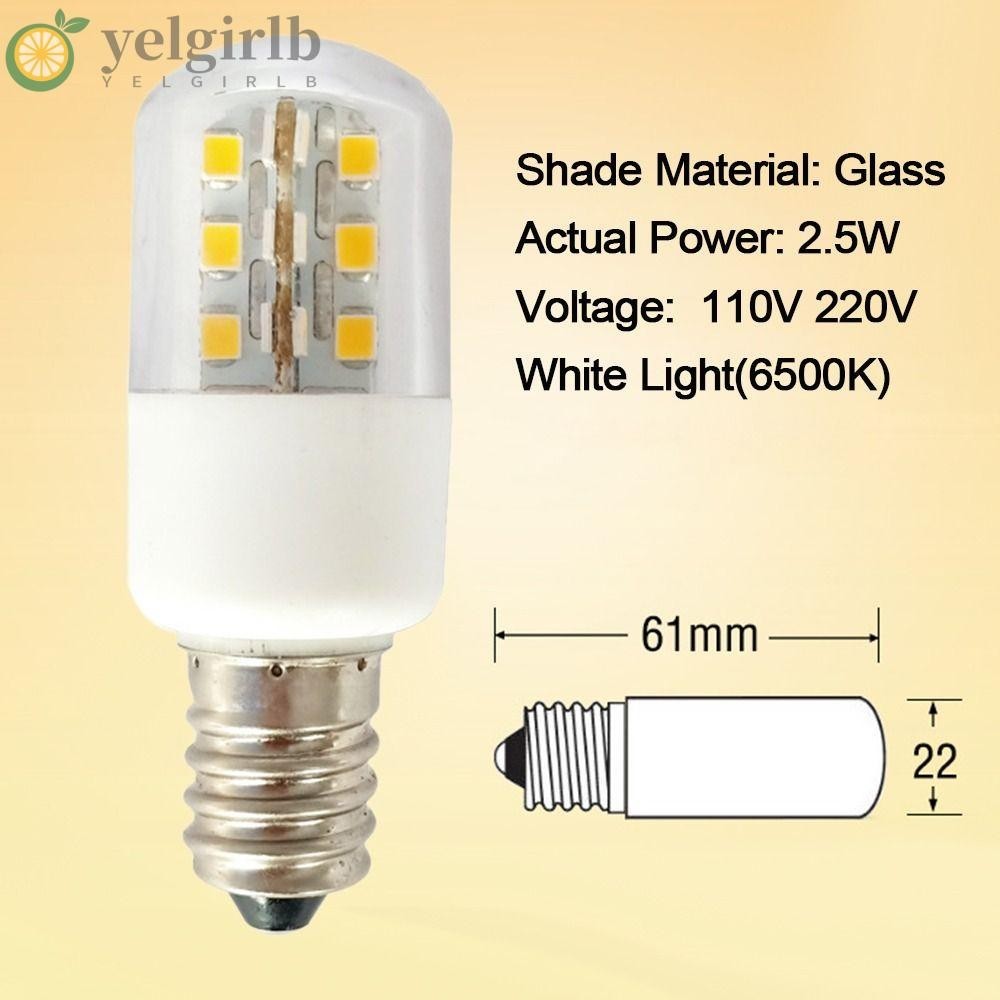 Yelgirlb หลอดไฟตู้เย็นแบบพกพา E12 E14 Connector แสงสีขาว 110V 220V ...