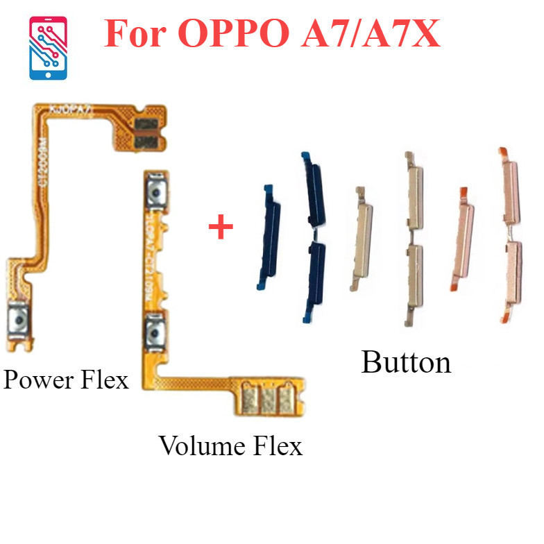 เปิดปุ่มปรับระดับเสียง flex สําหรับ OPPO A7 AX7 CPH1901 CPH1903 CPH1905 ...