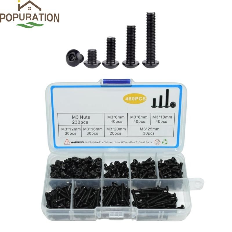 Pop Metal Screws Thread Machines Screw หัวกลม Screw Assortment Repair ...
