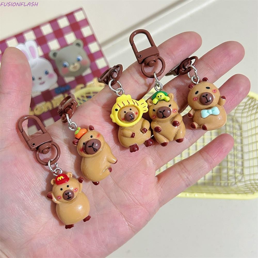 Fusionflash พวงกุญแจ Capybara, Loopy Capybara กระเป๋าแขวน, แขวนอุปกรณ์ ...