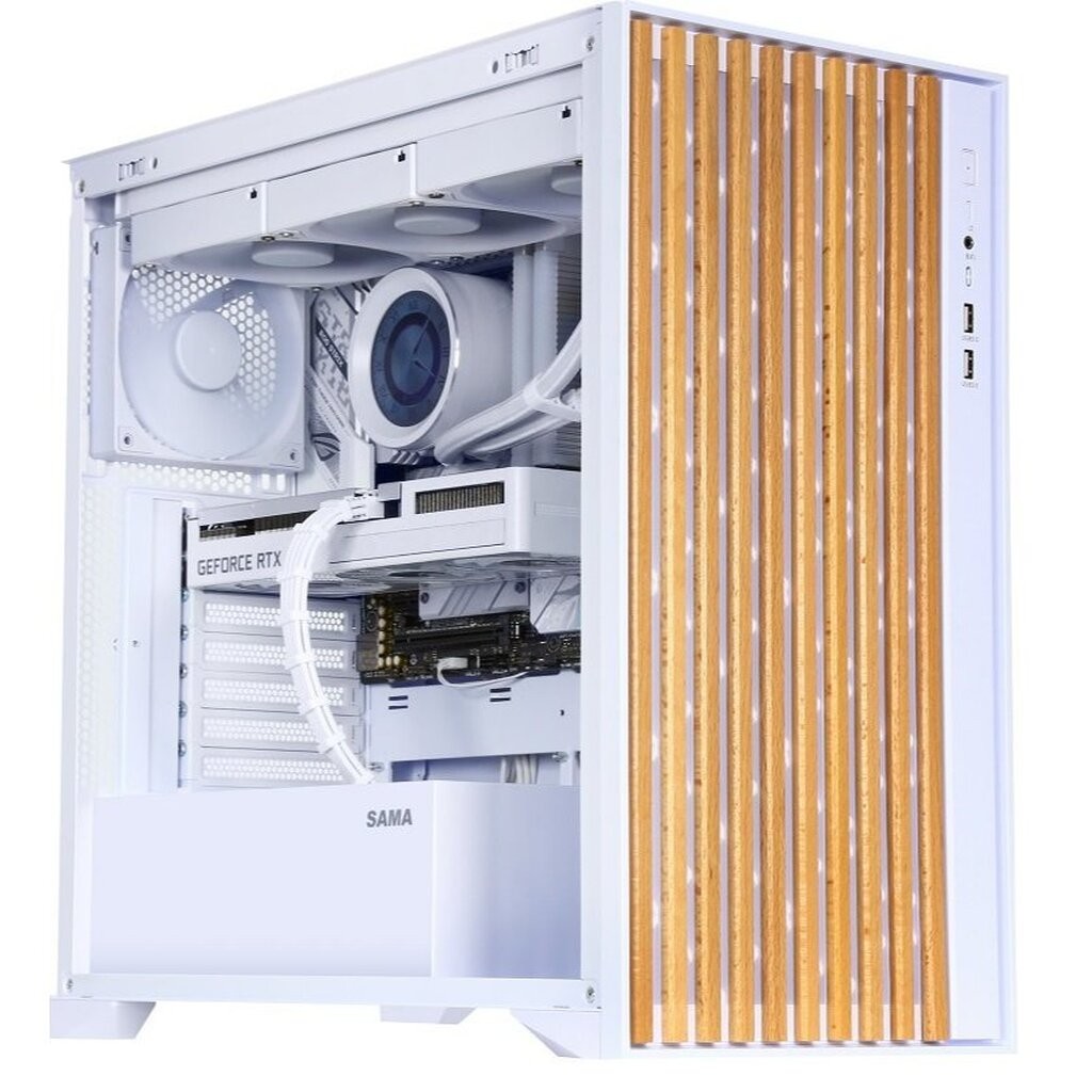 SAMA V NATURE White *แถมพัดลม ARGB 4 ตัว* Mid-Tower ATX Case | Shopee ...