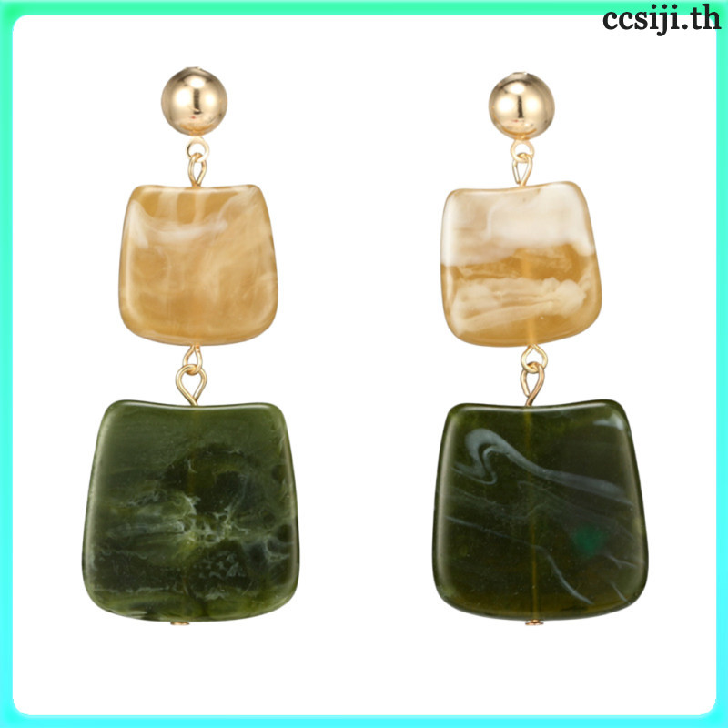 ต่างหูตกแต่งต่างหูอะคริลิคสตั๊ด Earbob พู่สแควร์ Dangle ccsiji | Shopee ...