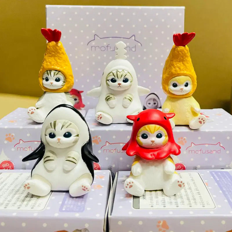 Original Capsule Gashapon Toys Cute Kawaii Mofusand Shrimp Nyan Neko ...