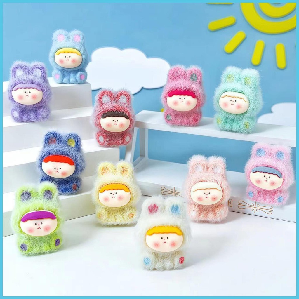 Flocking Miniature Collectible Flocking Figurine Decor ตัวการ์ตูน ...