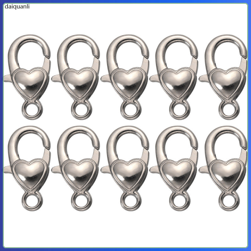 10 ชิ้น Key Hook Swivel Lobster Clasp Chain Heart-Shaped Buckle พวง ...