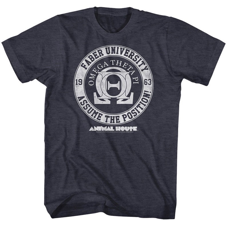 Animal House Omega Theta Pi Navy Adult T-Shirt เสื้อกีฬา สินค้ามาใหม่ ...