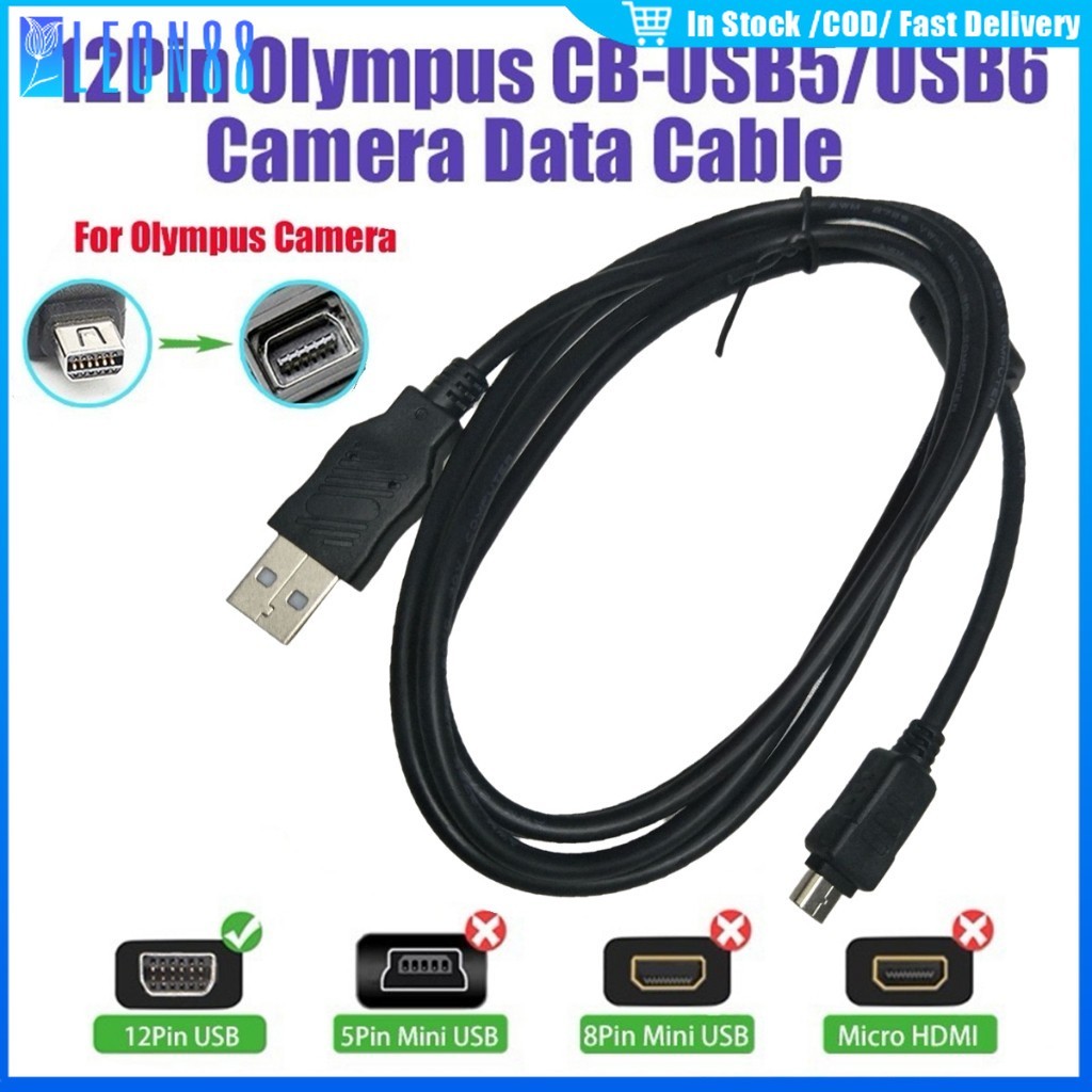 ของมาใหม่！สายชาร์จข้อมูลกล้อง Olympus CB-USB5/USB6 แบบ12pin สายยาว 1.5 ...