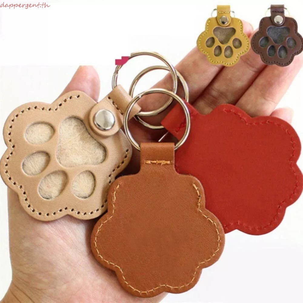 DAPPERGENT กระเป๋าเก็บขนสัตว์เลี้ยง, พวงกุญแจกรงเล็บแมวน่ารักสร้างสรรค์, หนัง PU ประณีต Kitty ...