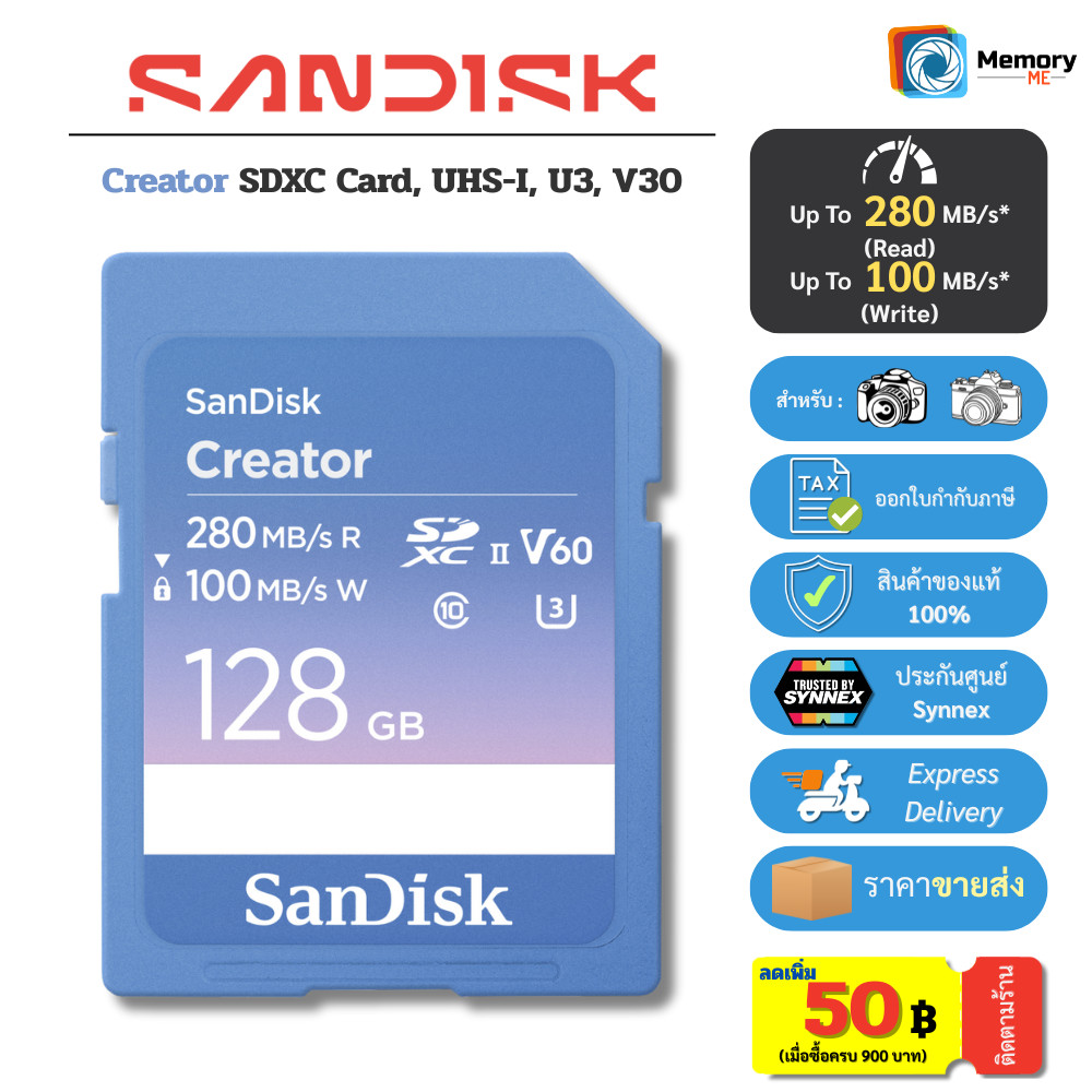 SANDISK ExtremePRO SD card Creator 128GB (280MB),C10,UHS-II,U3,V60 ...