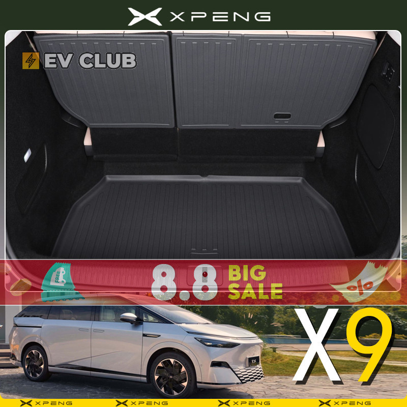 2025 xpeng X9 EV/xiaopeng accessory MPV Trunk Mat TPE เป็นมิตรกับสิ่งแวดล้อมกันน้ําทนต่อการสึก ...