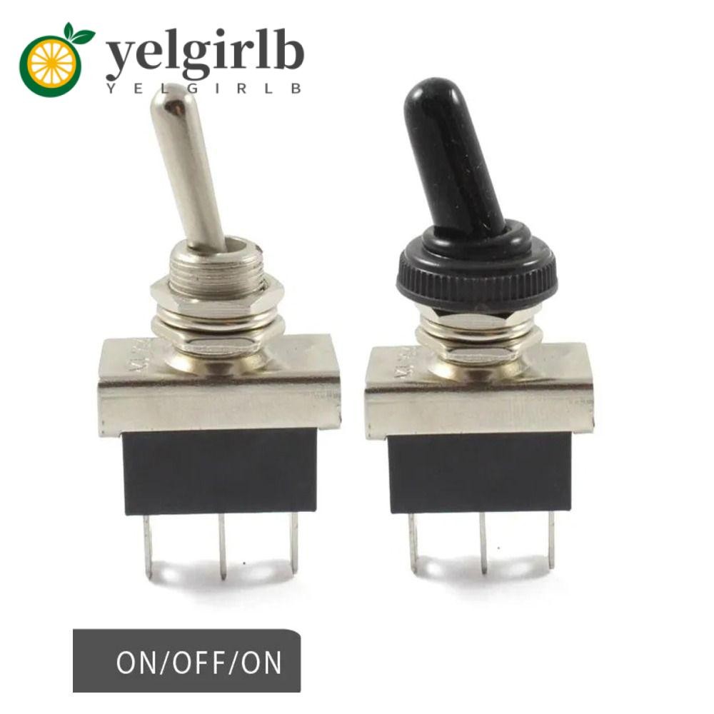 YELGIRLB Toggle Switch,เปิด//ON 12 VDC 25 A Rocker Switch,ที่มีประโยชน์ 3Pin 3 ตําแหน่งสวิทช์ ...