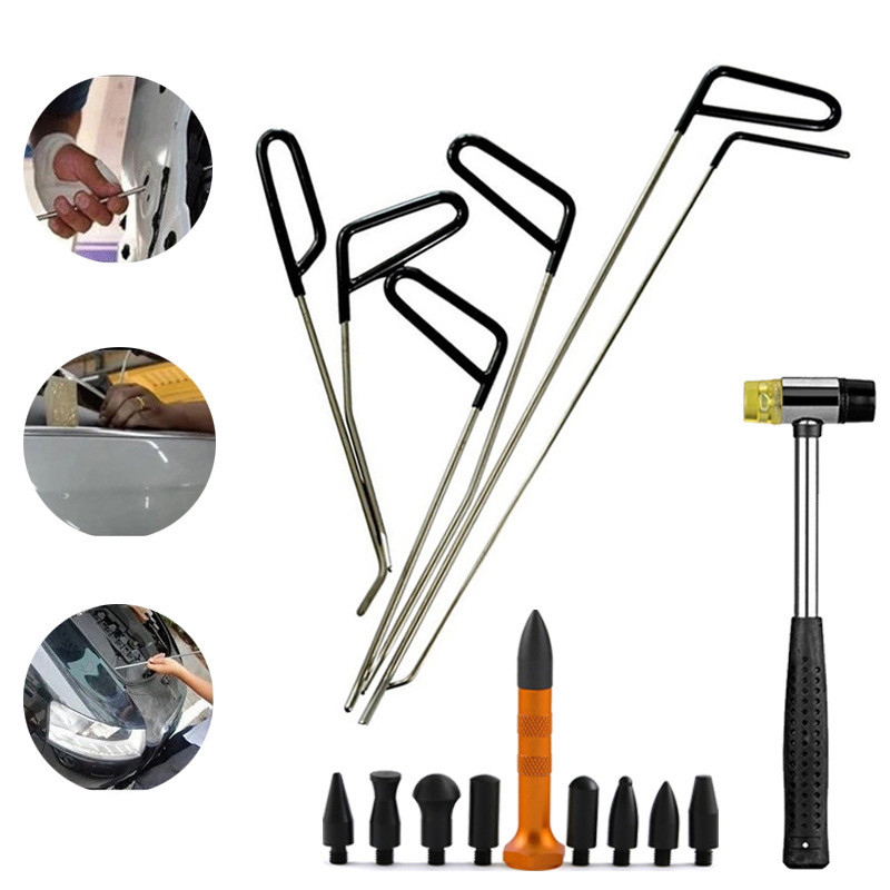 carboss 16ชิ้นซ่อมรอยบุบรถสแตนเลสแท่ง Hook Auto Body Dent Removal Dings ...