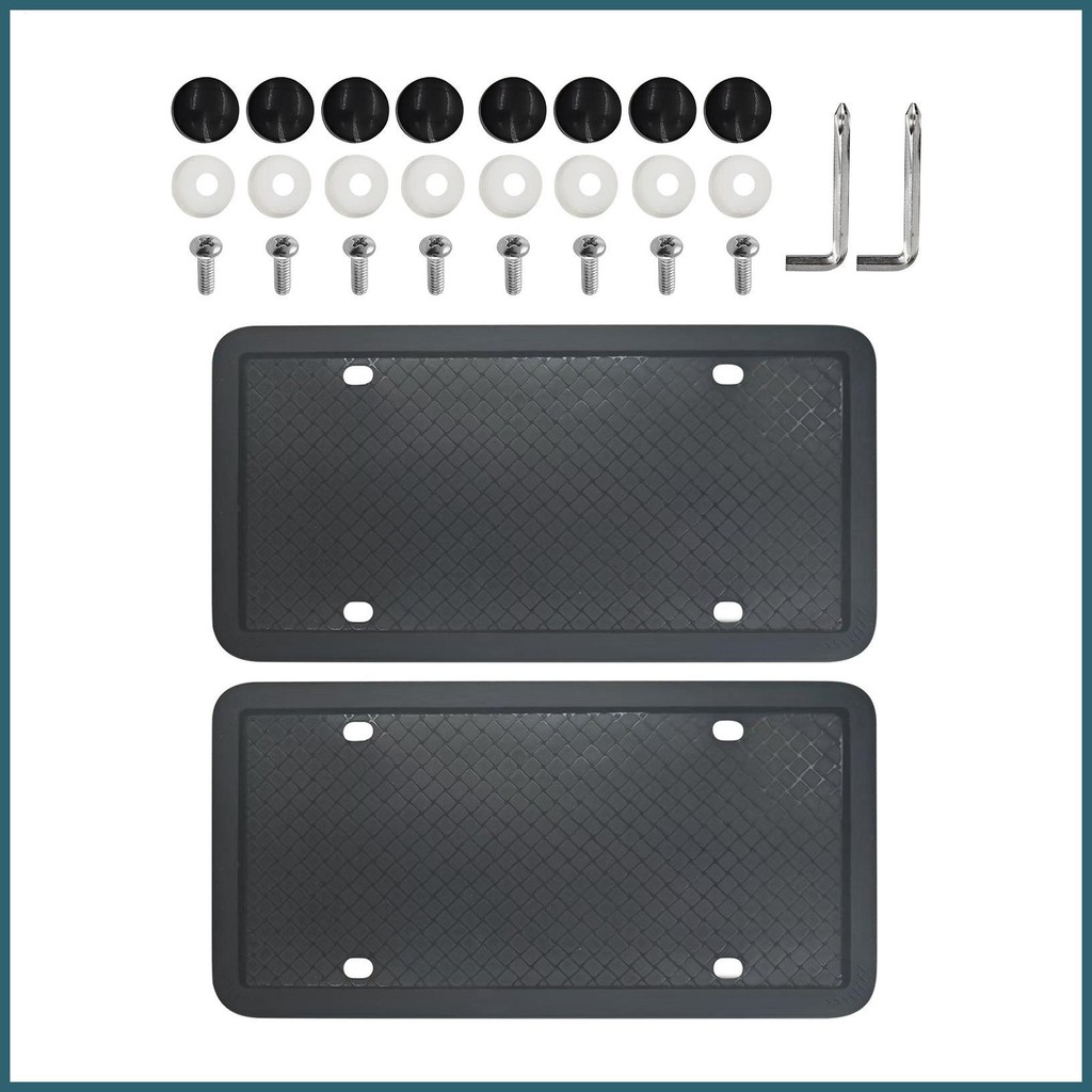 กรอบป้ายทะเบียน 2 ชิ้นแท็กรถกรอบ Protector Mount Adapter Heavy-Duty ...