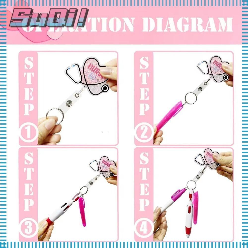 ชุดป้ายพยาบาล ซูฉี, ชุดปากกาพยาบาลพวงกุญแจแบบพกพา, รอกป้าย รหัส เชือก ...