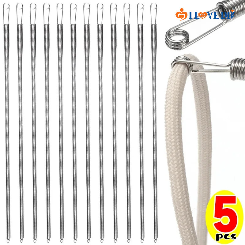 5 ชิ้น/เซ็ต Bendable Spring Iron Rope Threaders - เข็มขัดสะดวก ...