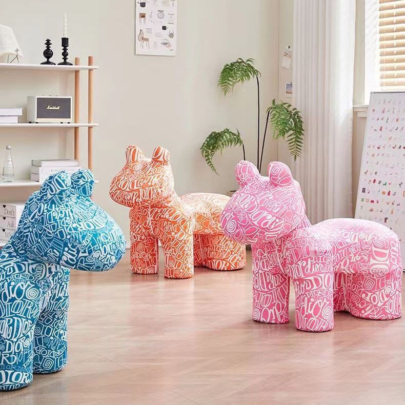 Pony Chair Influencer Creative เก้าอี้แม่ลูกเด็กสตูลการ์ตูนน่ารักสัตว์ ...