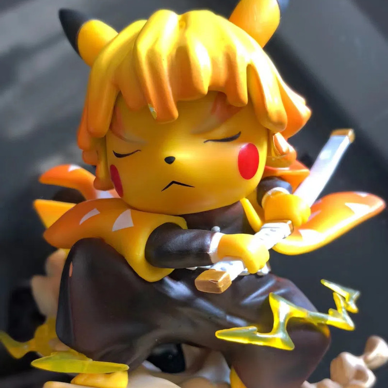 Demon Slayer Agatsuma Zenitsu เช่น Pokemon Pikachu อะนิเมะรูปสมาร์ท ...