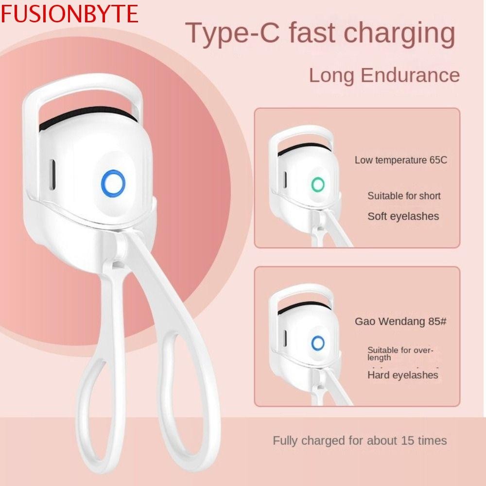 Fusionbyte ไฟฟ้าอุ่นขนตา Curler ผู้หญิงมืออาชีพธรรมชาติ Curl ติดทนนาน 24 ชั่วโมง USB ชาร์จ ...