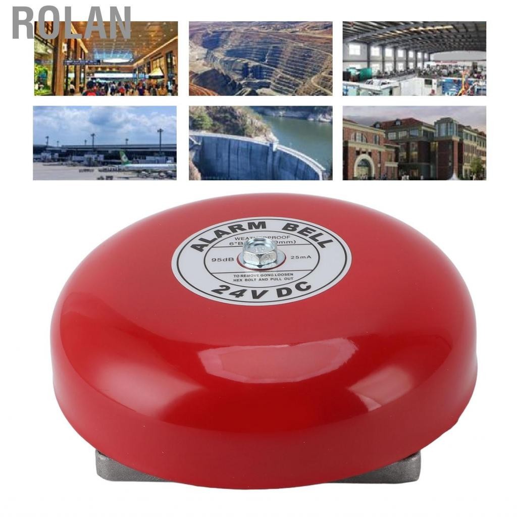 Rolan ไฟฟ้ารอบนาฬิกาปลุก Bell 24V DC 6in 95db ขดลวดทองแดงเพดาน Fire ...