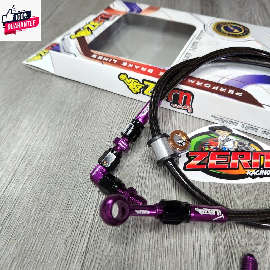 สายเรคหน้า ZERN สีม่วงตัดดำ แหัวฟันเฟือง หัว90 ยาว36 แถมฟรี หัวิ๊กกะโล่ ใส่เวฟได้ทุกรุ่น ใส่ปั๊ม ...