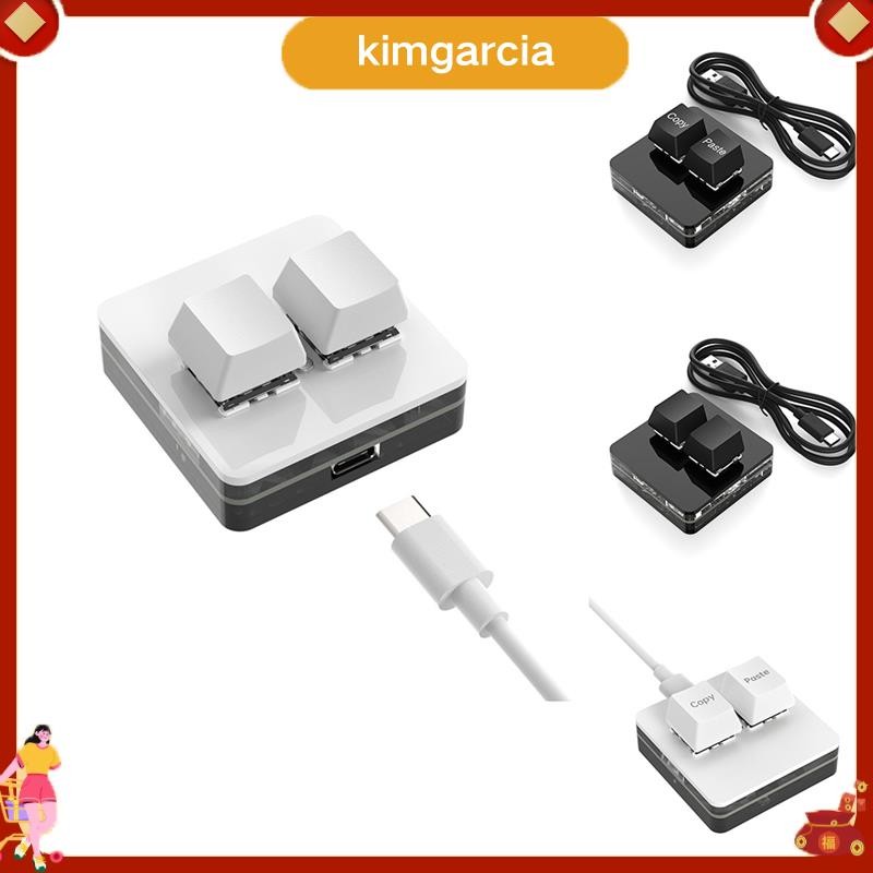 Kimgarcia Custom Mini Keyboard 2 Key Rgb Macro Osu Keypad โปรแกรมคีย์บอร์ดแบบกลไกสําหรับเล่นเกม