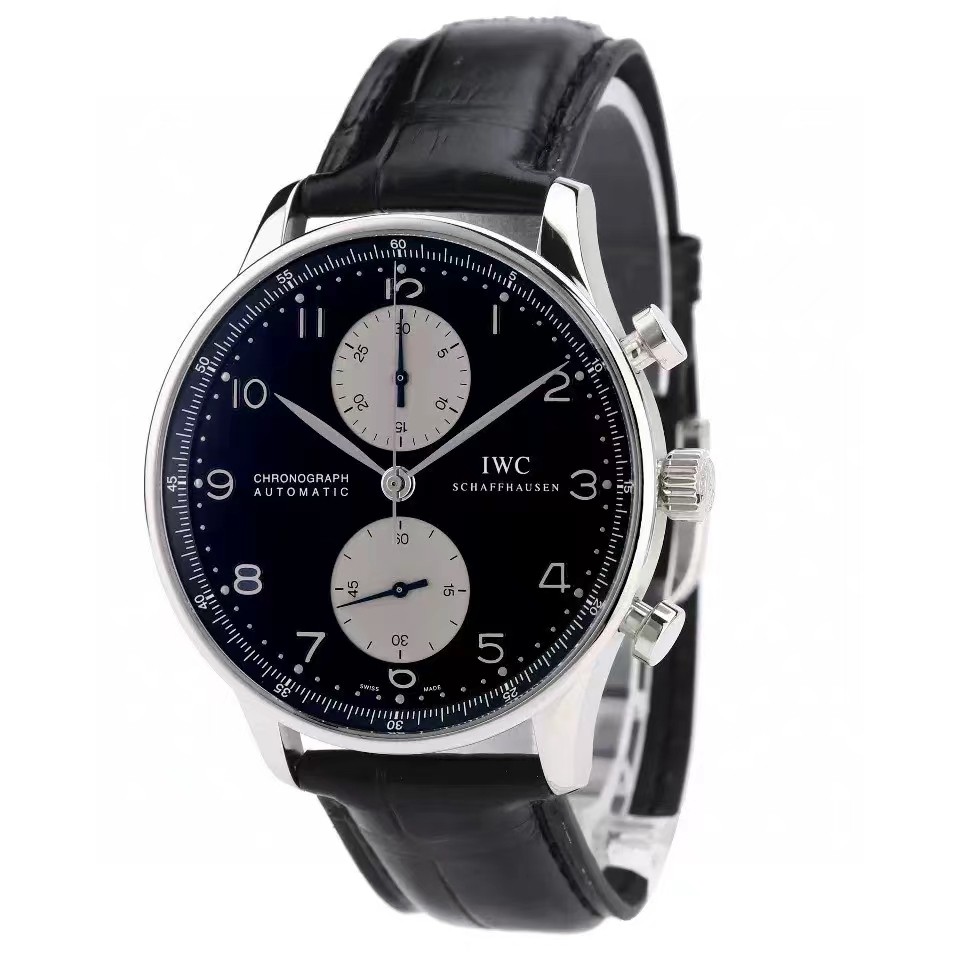 Iwc IWC นาฬิกาผู้ชายโปรตุเกส Series Panda Disc อัตโนมัตินาฬิกาผู้ชาย ...