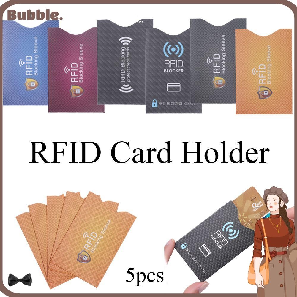 Bubble 5 ชิ้น RFID Blocker ความปลอดภัยบัตรเครดิตป้องกันการปิดกั้นแขน ...