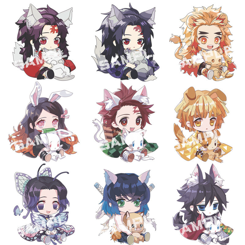 Ghost Slayer kimetsu NO yaiba พวงกุญแจสัตว์เลี้ยงอะนิเมะ Izhisuke Bean ...