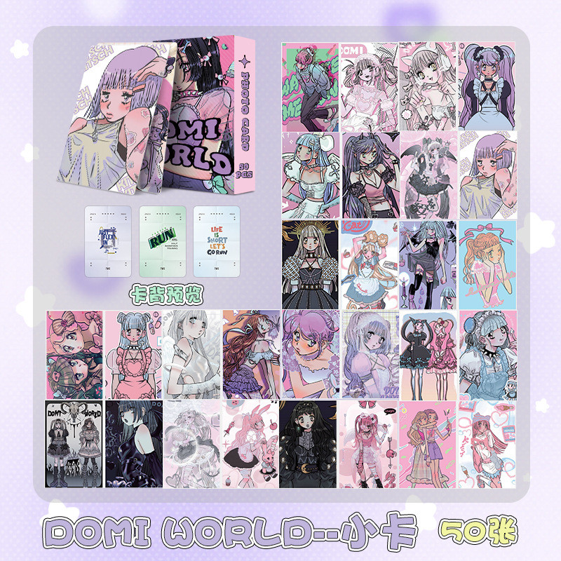 Linxx 50 ชิ้น Domi World Holographic Laser Card Kpop Photocards ...