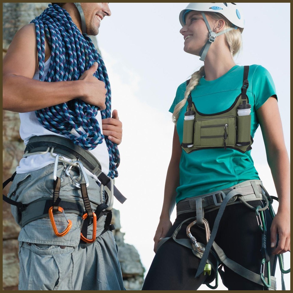 Mens Chest Bag Running Sports Chest Pack Storage Pouch with Multi ...