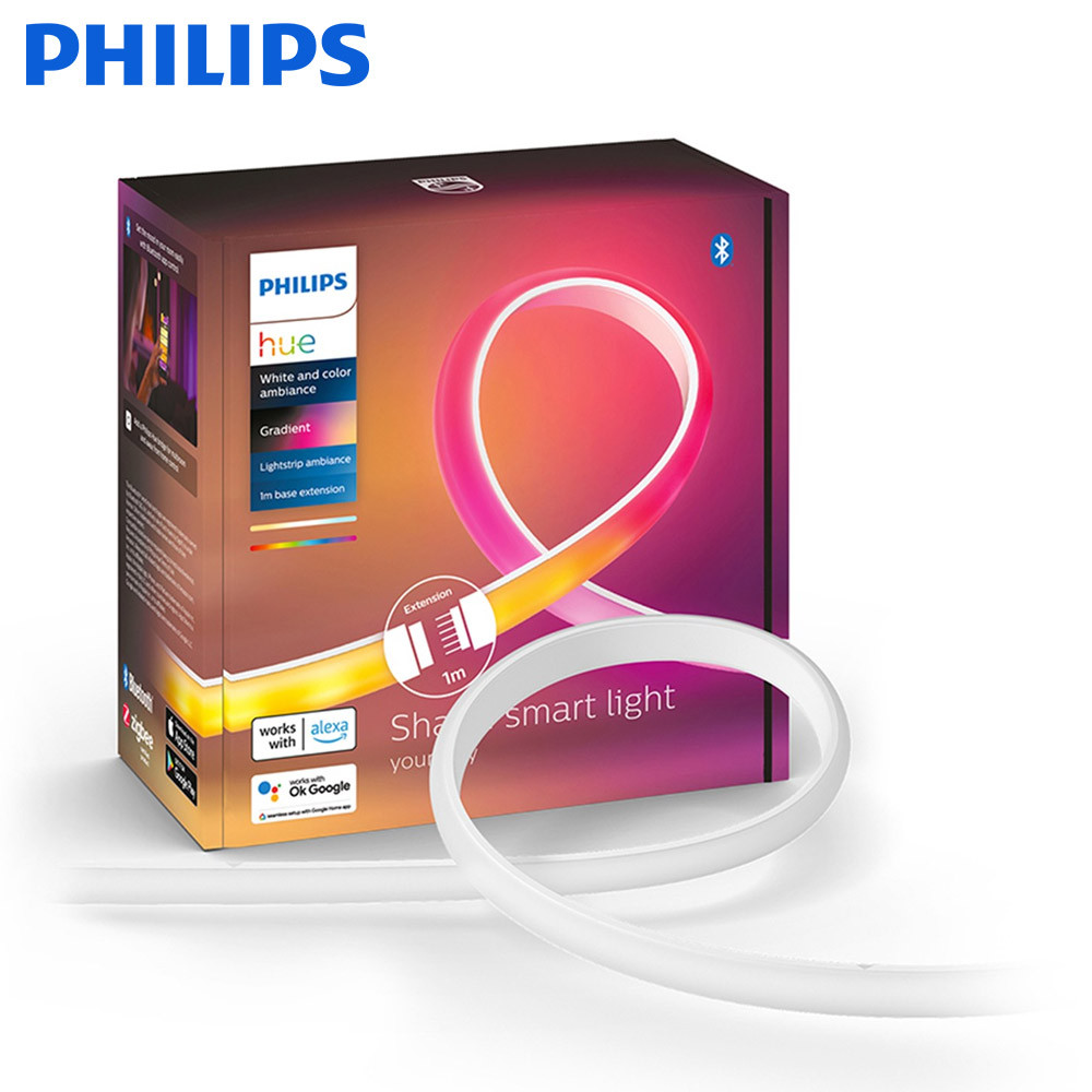Philips Hue Gradient 1M Lightstrip Extension Color Ambience Bluetooth ...