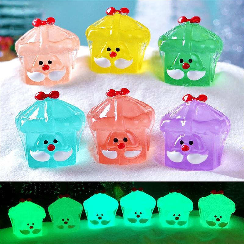 Luminescence Mini Santa Claus Face Gift Box DIY อุปกรณ์เสริมชิ้นส่วน ...