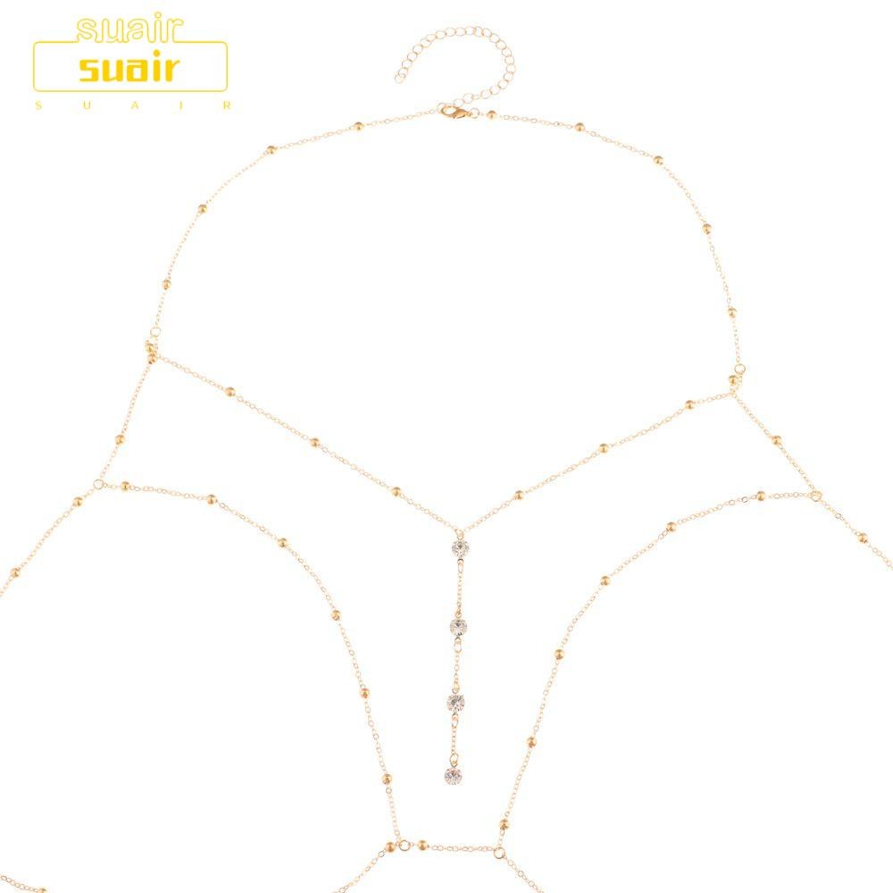 Suair Bra Cross Body Chain สีทองสีเงิน โซ่หน้าอกพู่ร้อน | Shopee Thailand