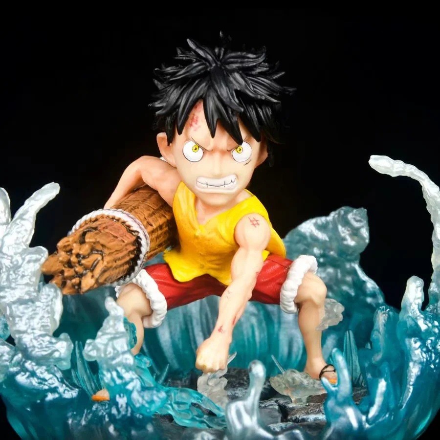รุ่น Q One Piece GK Top Luffy Luffy Mini หมวกฟางรูปปั้น Luminous ฉาก ...
