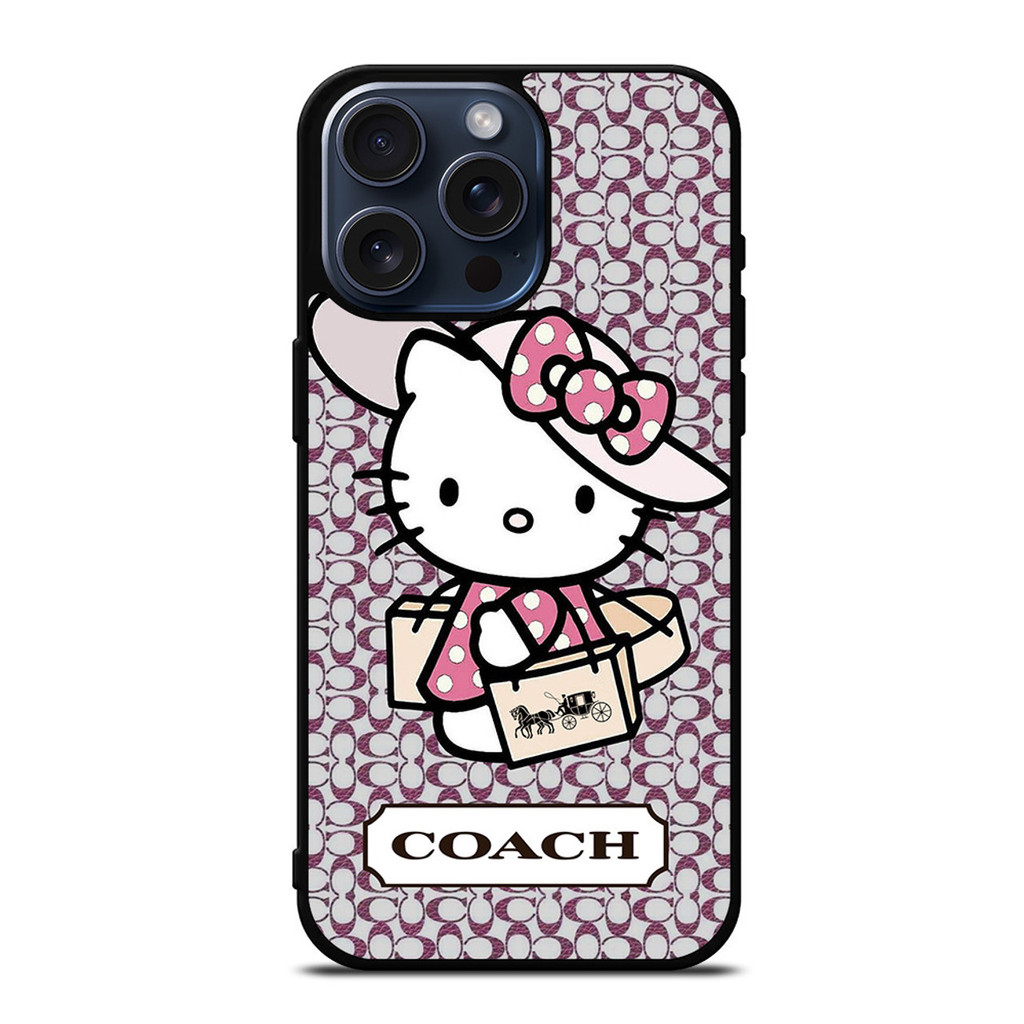 ใหม่ HELLO KITTY X COACH New YORK LOGO แฟชั่นสไตล์ใหม่ประณีตโทรศัพท์ ...