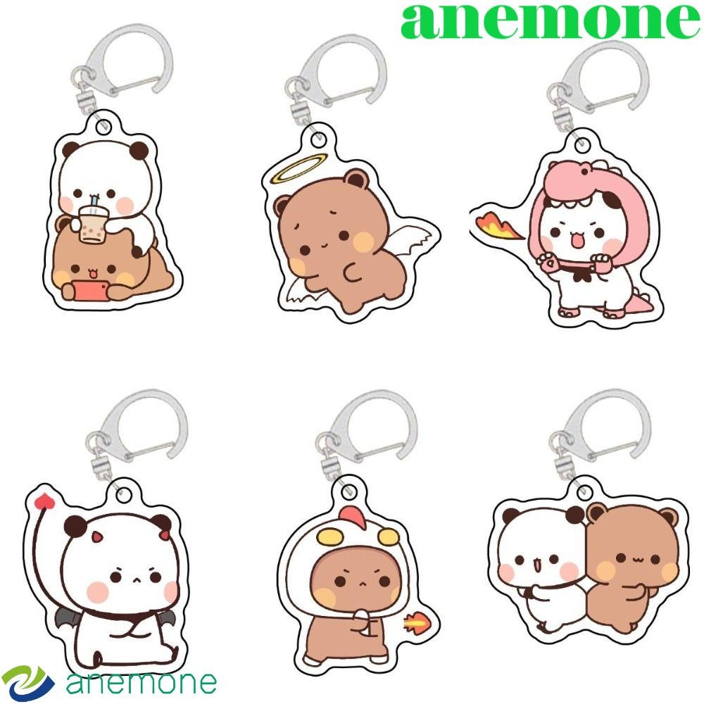 ANEMONE การ์ตูน Bubu Dudu Key Chain, อะคริลิค Sweet Bubu Dudu พวงกุญแจ ...