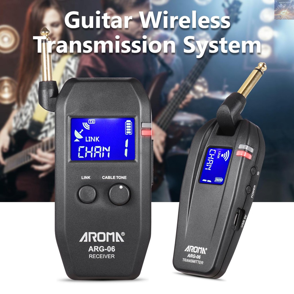 AROMA ARG-06 Guitar Wireless Transmission System (ผู้แปลและตัวรับสัญญาณ ...
