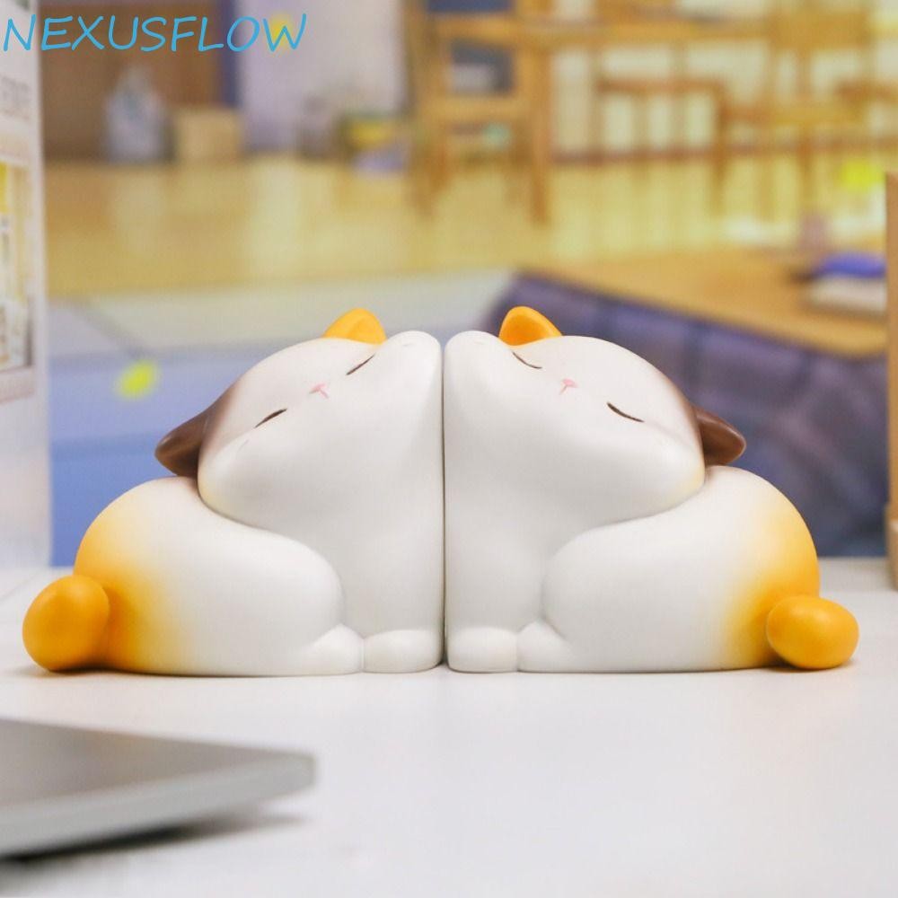NEXUSFLOW Hug Cat Bookshelf, ที่ใส่หนังสือ Kawaii รูปแมวทนทาน, ที่ไม่ซ้ํากันน่ารักสร้างสรรค์แบบ ...