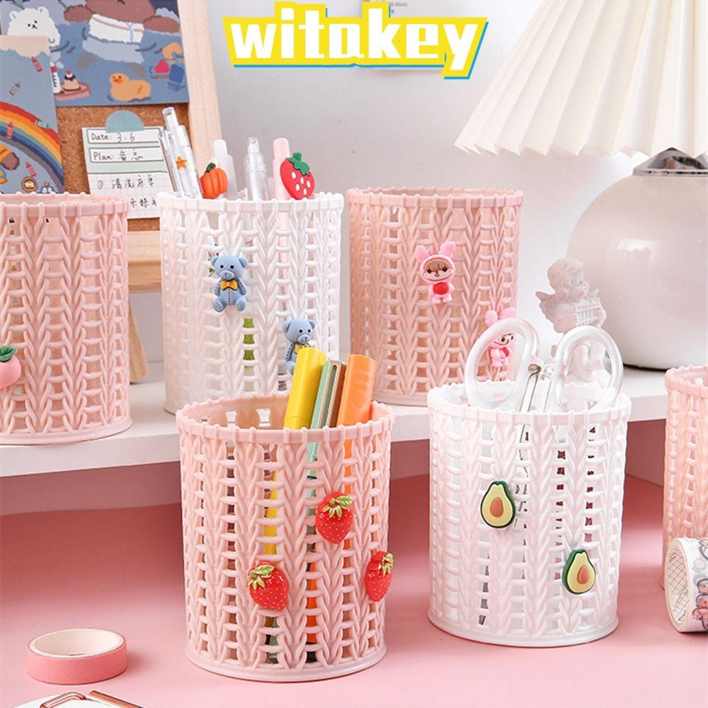 WITAKEY สก์ท็อปออแกไนเซอร์เลียนแบบเถาผู้ถือปากกาน่ารัก | Shopee Thailand