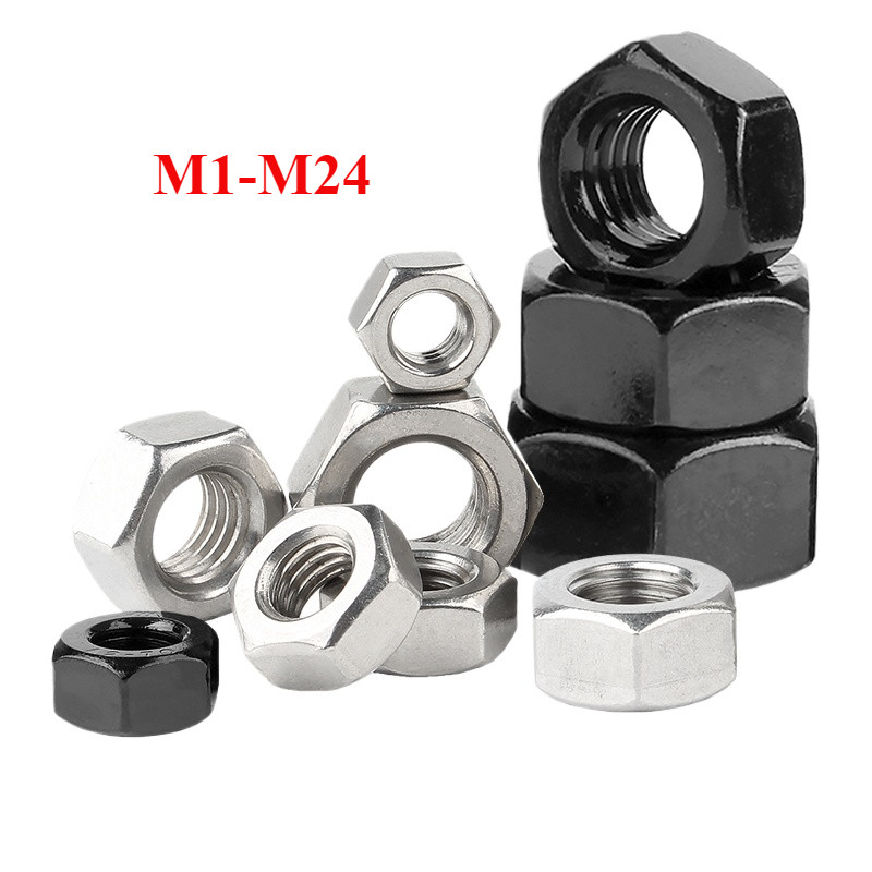 [YMHX1]หัวน็อต ตัวเมีย หกเหลี่ยม สแตนเลส 304/316 เกลียวมิล หยาบ M1-M24 / Hexagon Nut Stainless ...