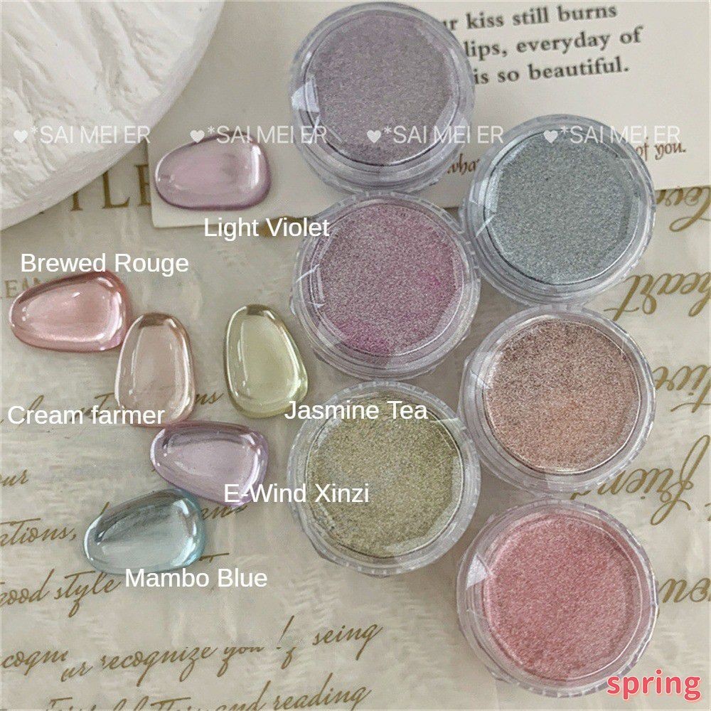 Metal Magic Mirror Nail Powder Mint Mambo Series Mirror Giltter Nail ...