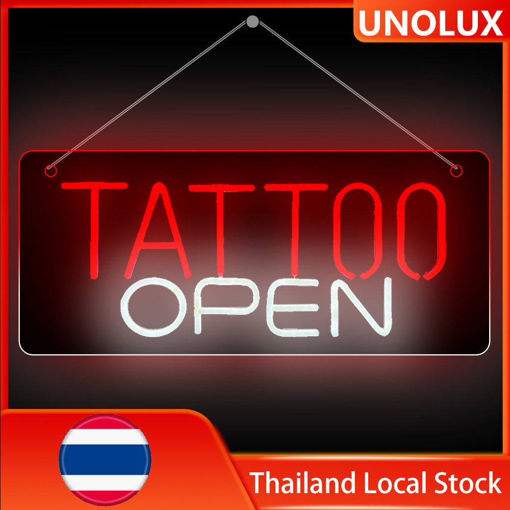 UNOLUX ป้าย Tattoo เปิดป้ายสี ป้ายไฟ Tattoo นีออนไฟ Led Light สำหรับ ...