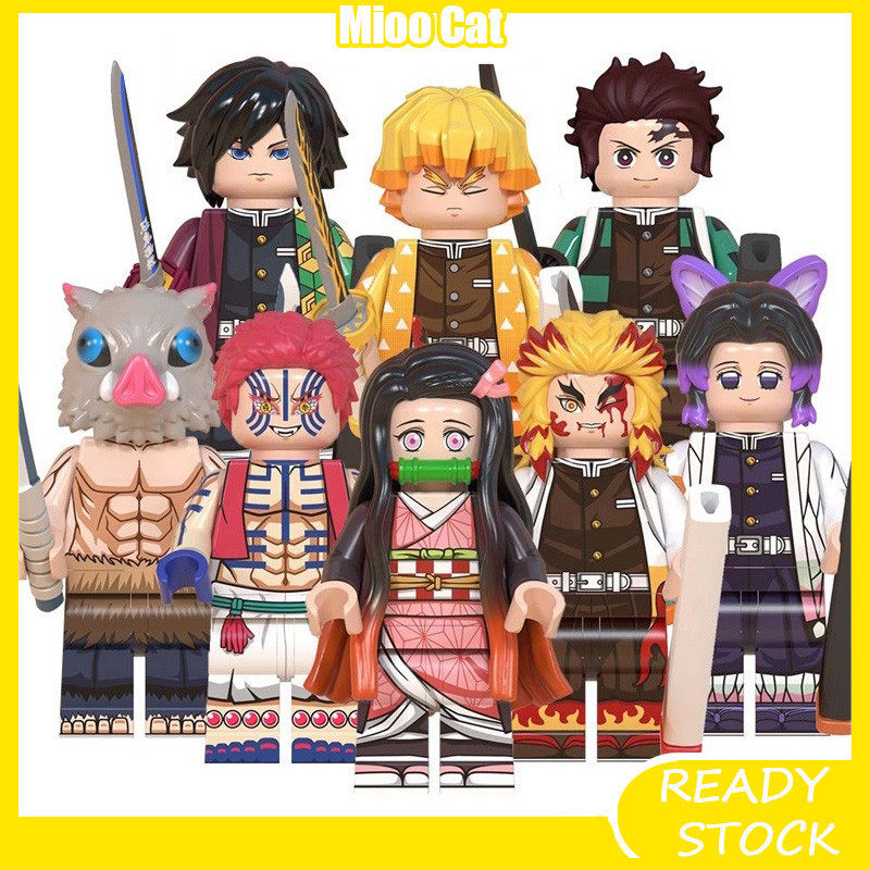 Demon Slayer Kamado Tanjirou Kamado Nezuko Akaza Minifigures บล็อกตัว ...