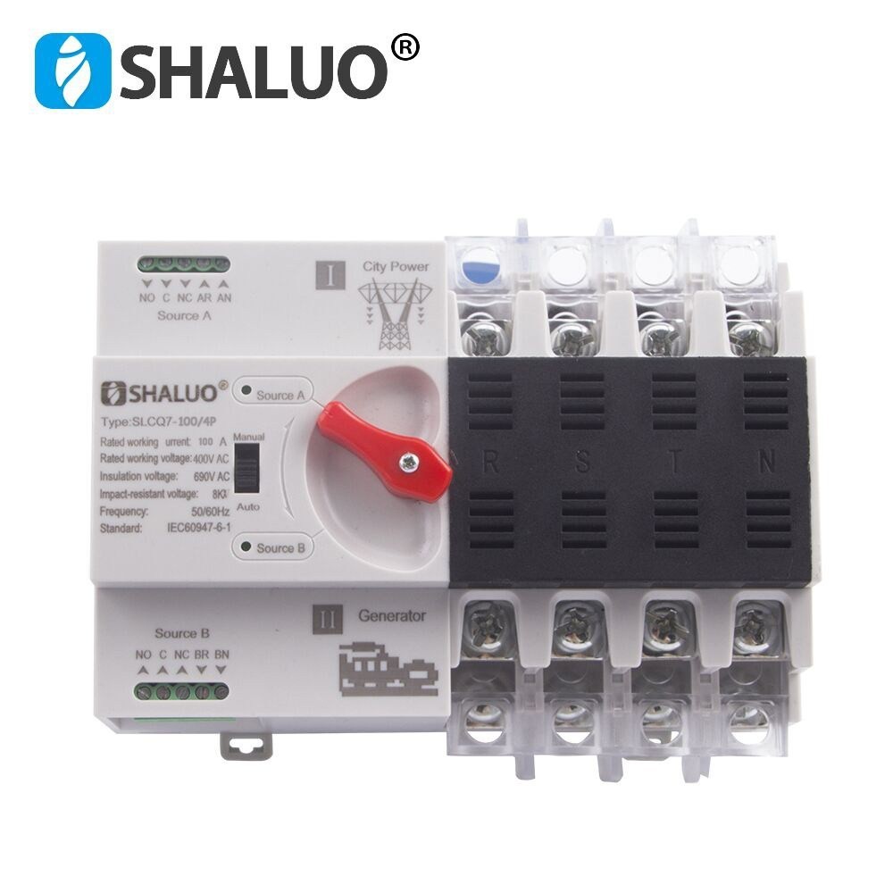 ★63A 100A 4P ATS Generator Dual Power Automatic Transfer Switch Module ...