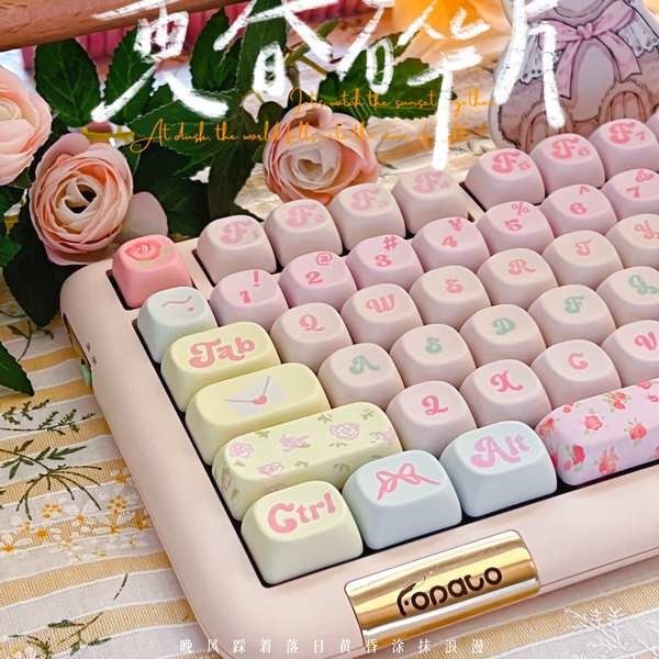 keycap sa keycap Rose Ice Dream Original Keycaps คีย์บอร์ดที่กําหนดเอง ...
