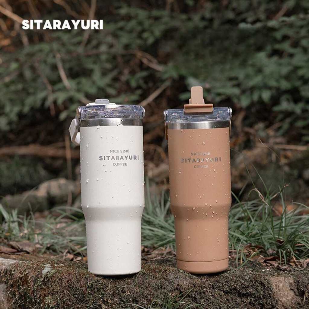 พร้อมส่ง แก้วน้ำ SITARAYURI แก้วน้ำเก็บความเย็นแบบหูหิ้ว ขนาด 600ml ...