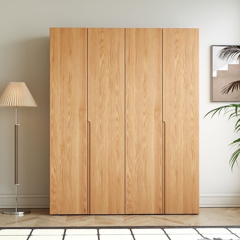 MLS MUJI solid wood wardrobe oak wood handmade wardrobe light wood color wardrobe dark wood ...